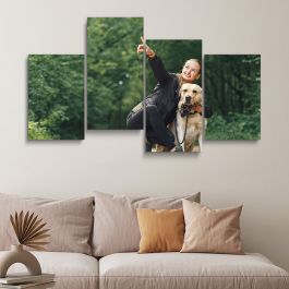 Personalised 4 Panel / Piece Split Canvas Print – Design 1 – Custom ...