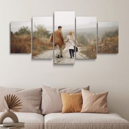 Personalised 5 Panel / Piece Split Canvas Print – Multi Panel Wall Art